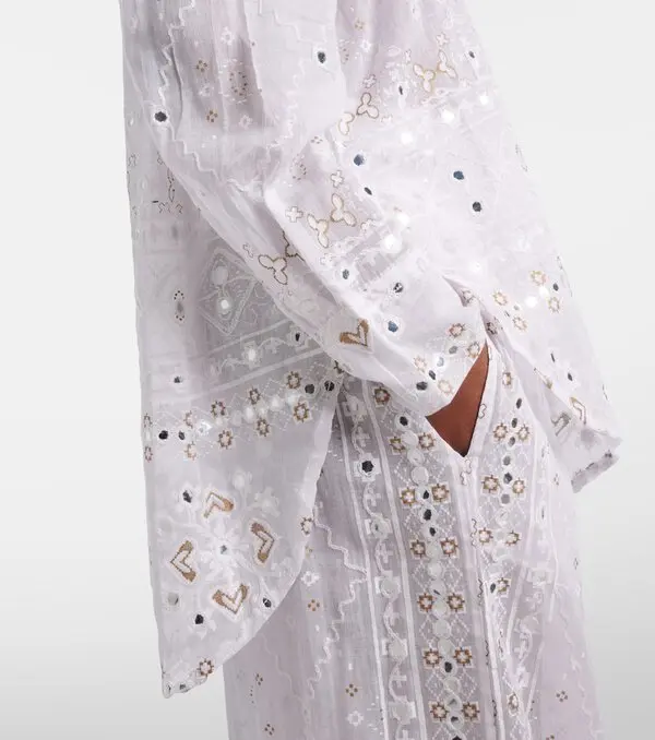 JULIET DUNN Embellished Cotton Shirt