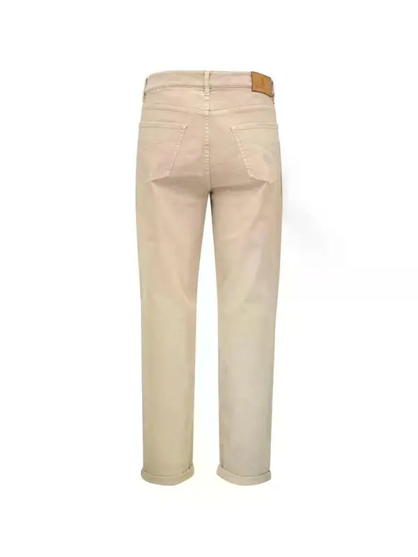 Brunello Cucinelli Beige Logo Patch Jeans - Neutrals