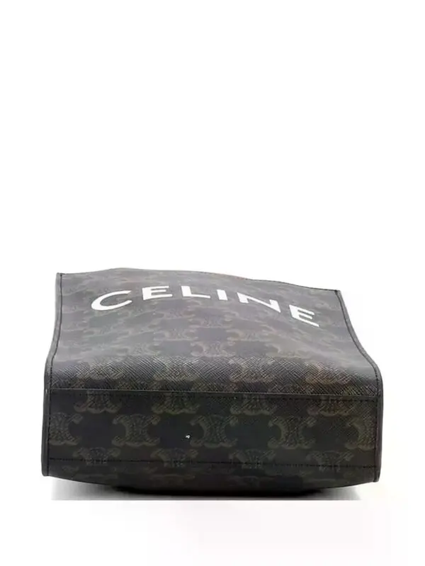 Celine Vertical Cabas Tote Triomphe Coated Canvas Mini Satchel