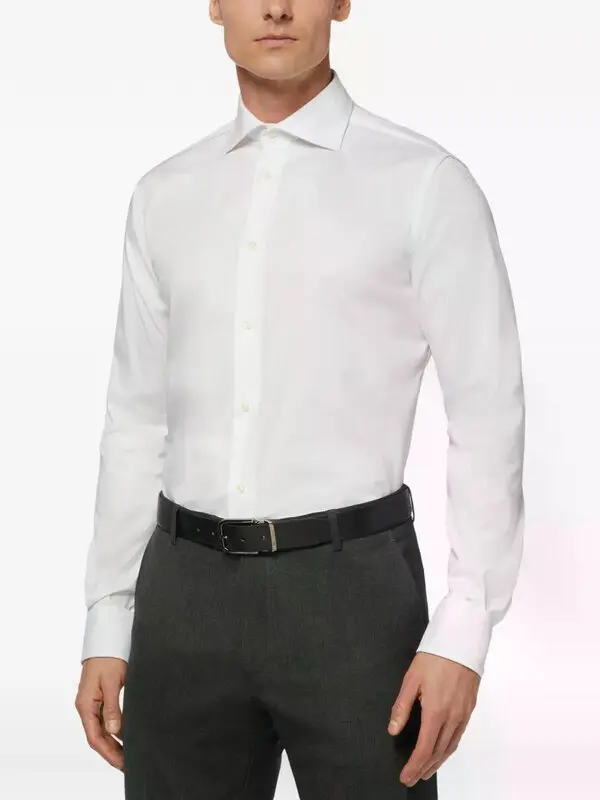 Boggi Milano Windsor-collar Pinpoint Shirt