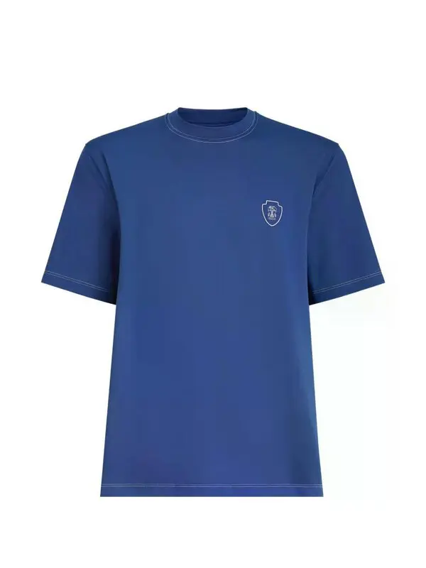Brunello Cucinelli Comfort Nylon Crew Neck T-shirt With Logo