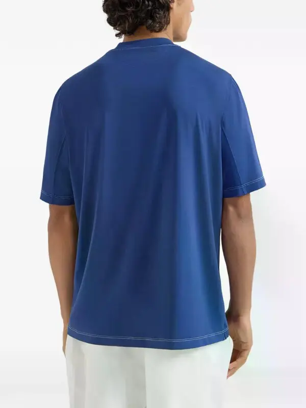 Brunello Cucinelli Comfort Nylon Crew Neck T-shirt With Logo