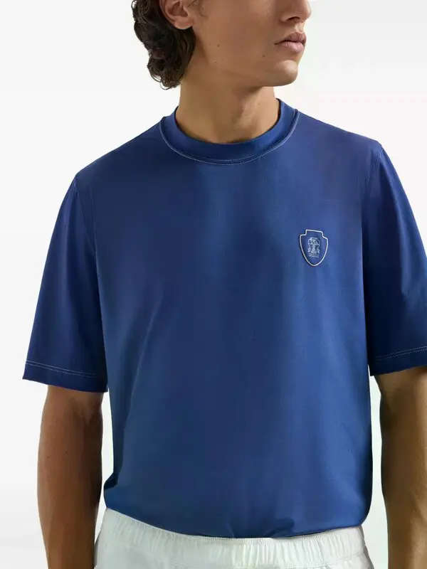 Brunello Cucinelli Comfort Nylon Crew Neck T-shirt With Logo