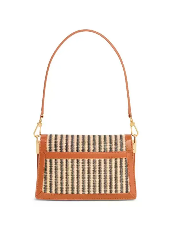 Lacoste Striped Leather Shoulder Bag
