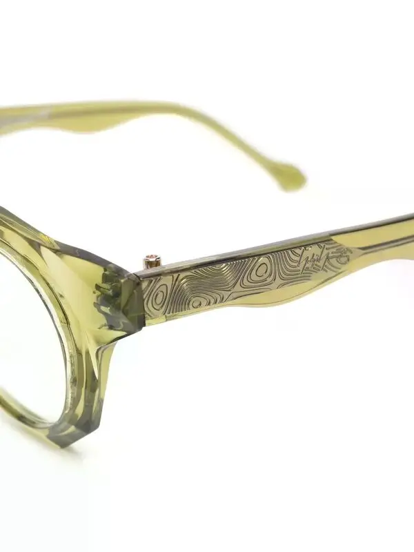 Yohji Yamamoto Round Frame Optical Eyeglasses - Green