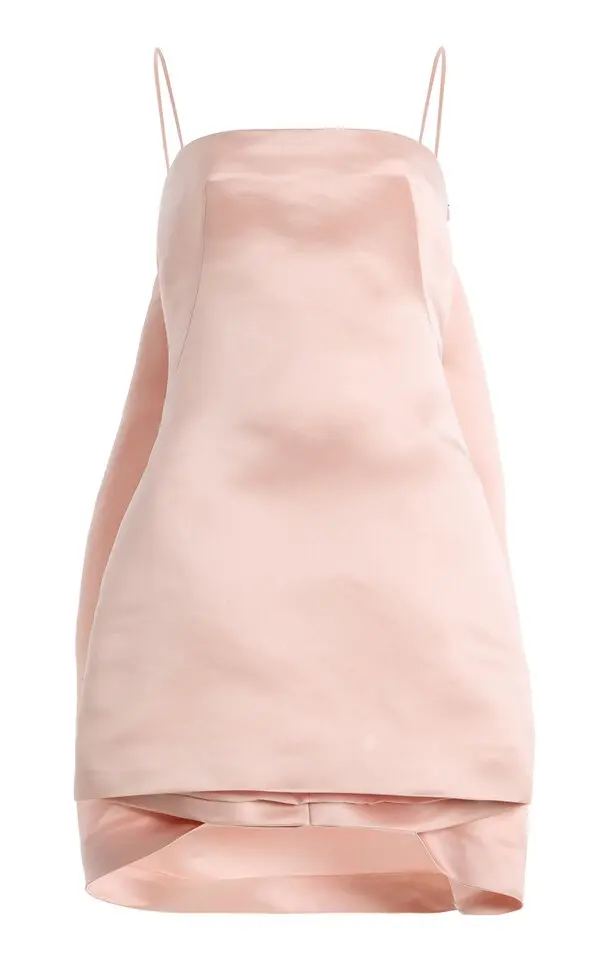 Givenchy Cape-detailed Duchesse Satin Mini Dress - Light Pink