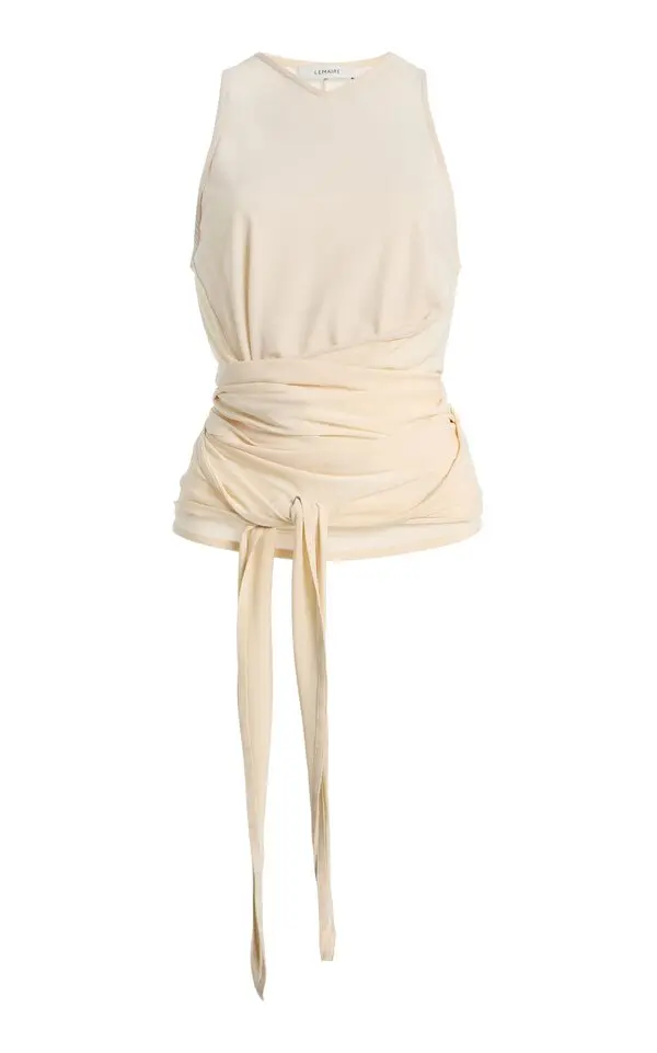LEMAIRE Jersey Wrap Top - Ivory