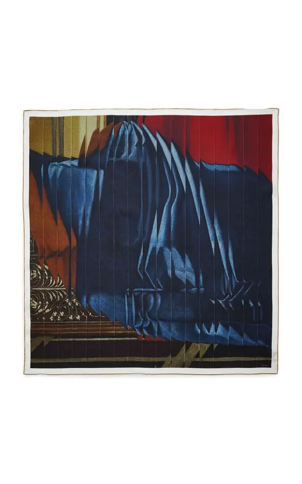 OTZIO Bellini Silk Twill Scarf - Navy