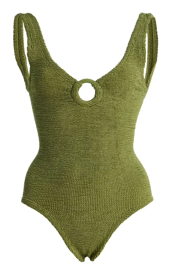 Hunza G Coverage Celine One-piece Swimsuit - Green