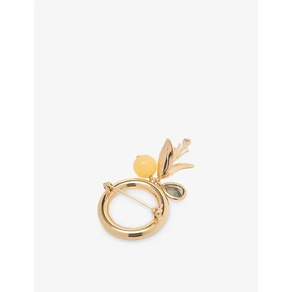 Maje Tulip Round Brooch