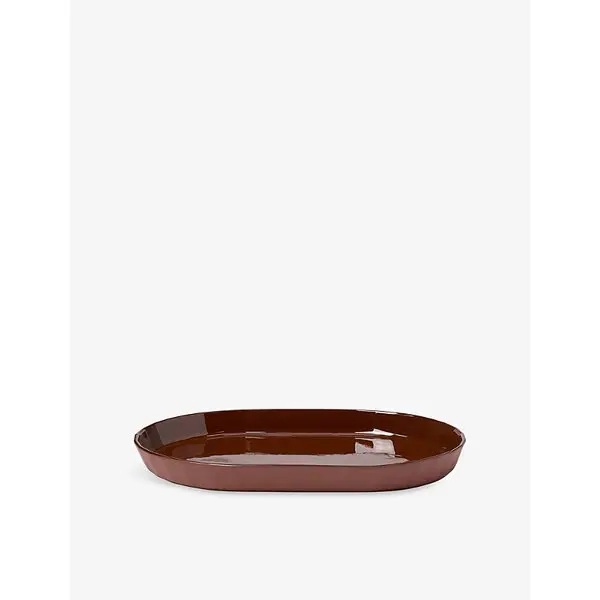THE CONRAN SHOP Fade Oval Porcelain Platter 32cm - Cacao