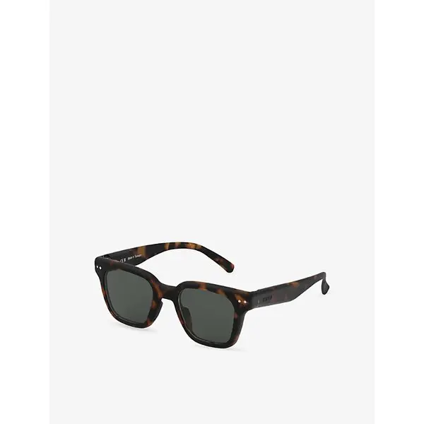 IZIPIZI Sun Road Tortoiseshell Rectangle-frame Acetate Sunglasses