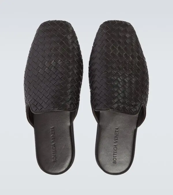 Bottega Veneta Palazzo Intrecciato Leather Mules
