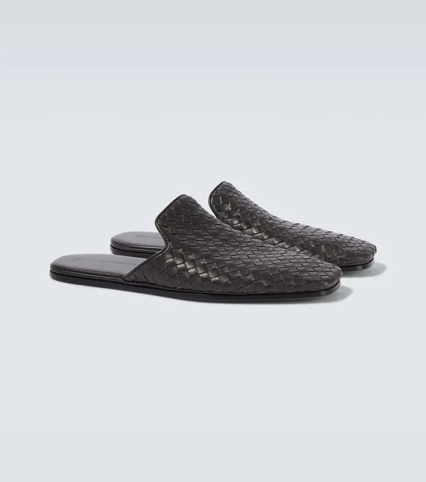 Bottega Veneta Palazzo Intrecciato Leather Mules