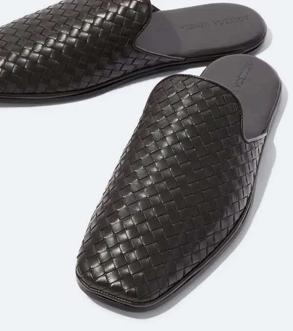 Bottega Veneta Palazzo Intrecciato Leather Mules