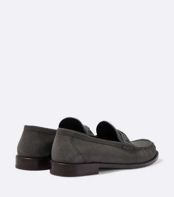 Brunello Cucinelli Suede Loafers - Grey