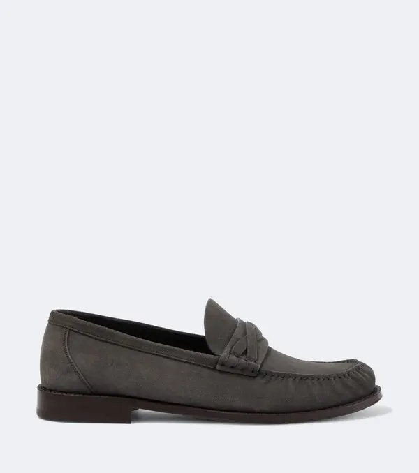 Brunello Cucinelli Suede Loafers - Grey