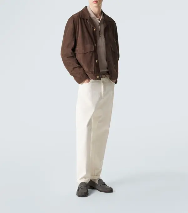 Brunello Cucinelli Suede Loafers - Grey