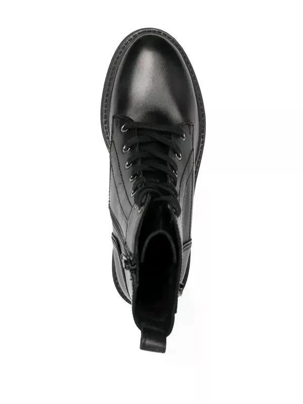 Geox Iridea Calf Leather Lace Up Ankle Boots