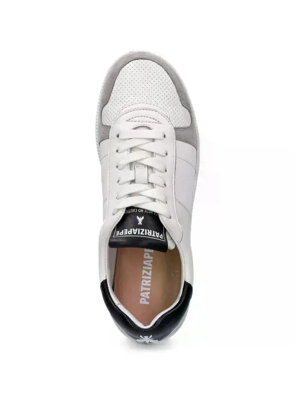 Patrizia Pepe Perforated Detail Suede Panel Sneakers