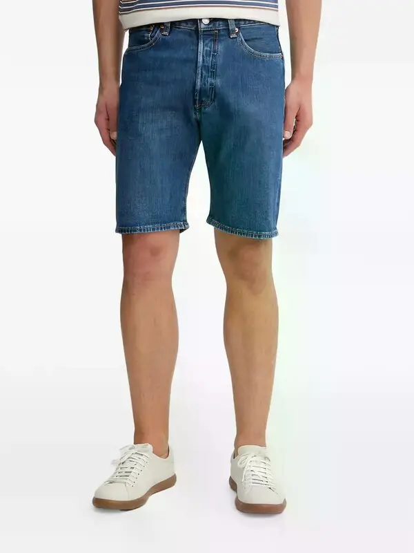 LEVI'S 501 Logo-patch Denim Shorts - Blue