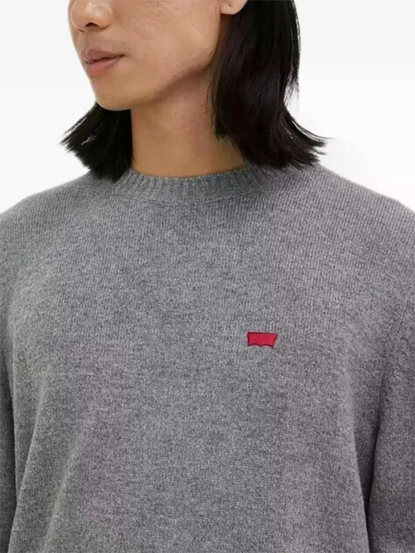 LEVI'S Logo-patch Crew-neck Sweater