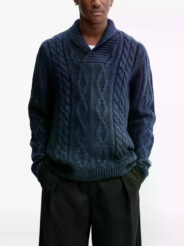 LEVI'S Cable Knit Shawl Collar Sweater