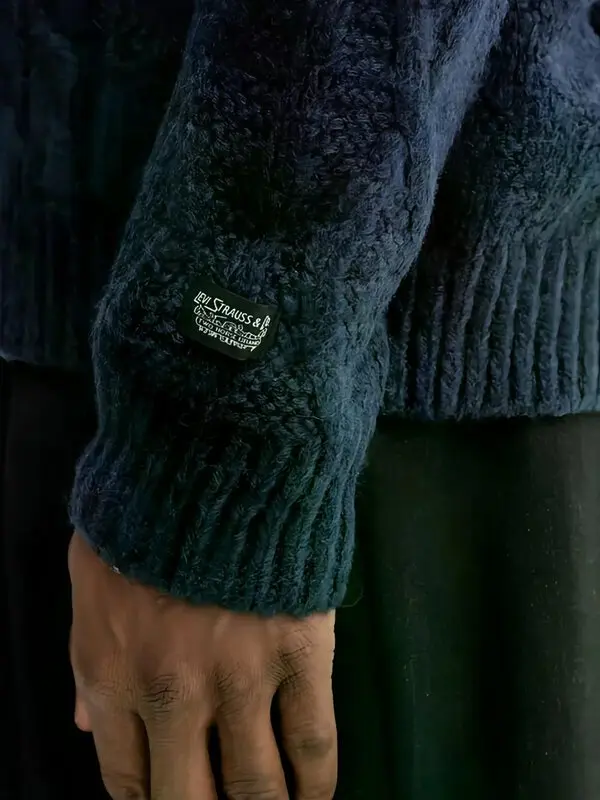 LEVI'S Cable Knit Shawl Collar Sweater