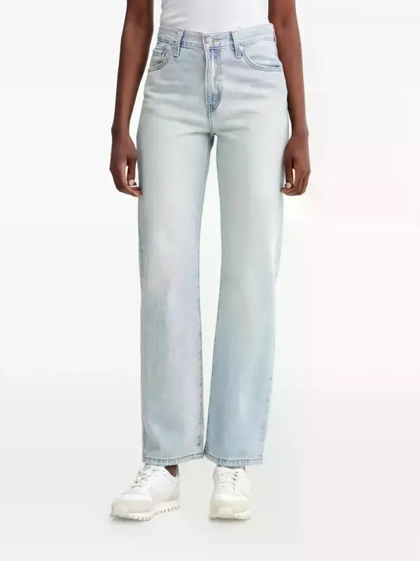 LEVI'S Straight Leg Jeans With Logo Patch - Blue