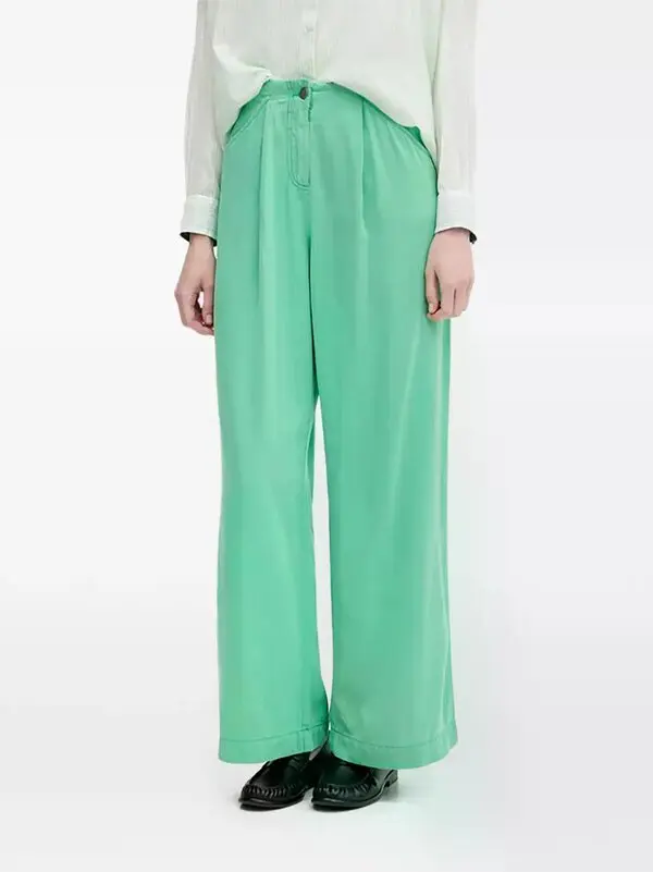 BENETTON Pleated Wide Leg Palazzo Trousers