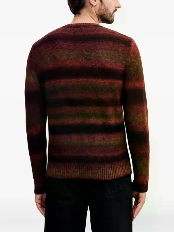 BENETTON Striped Crew Neck Knitwear