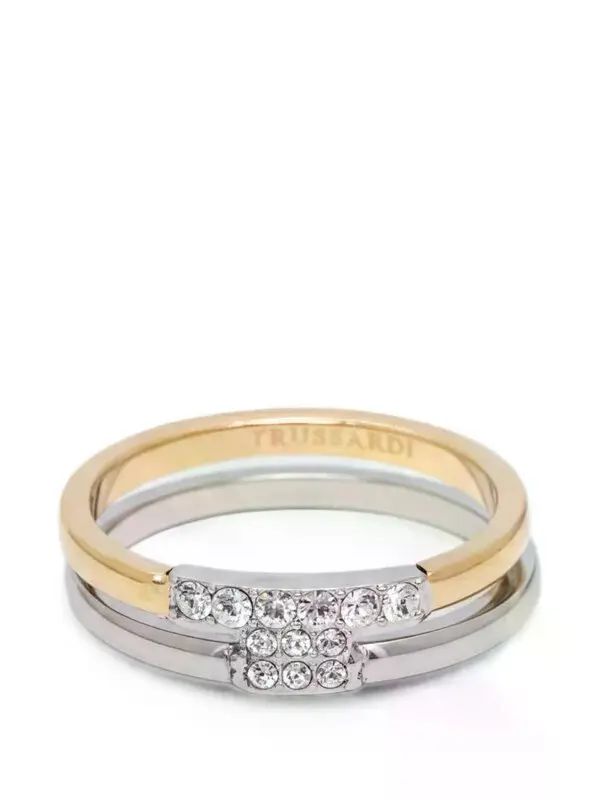 TRUSSARDI Crystal Embellished Ring - Gold