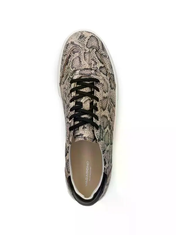 VAGABOND SHOEMAKERS Panelled Snakeskin Print Lace-up Sneakers