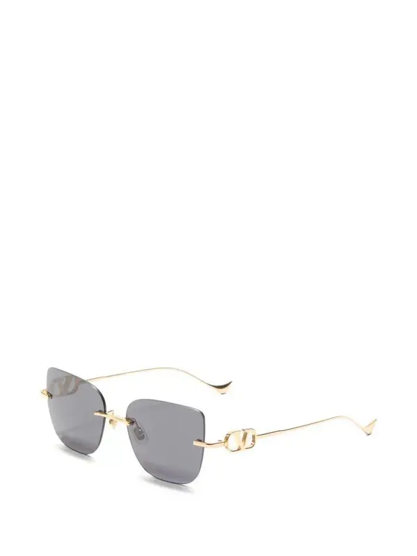 Valentino Garavani Rimless Cat Eye Sunglasses With Vlogo Detail - Grey