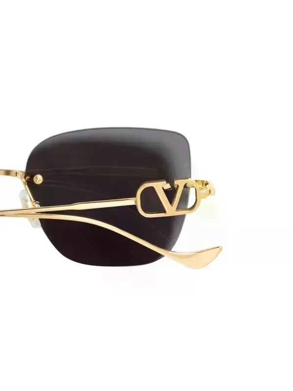 Valentino Garavani Rimless Cat Eye Sunglasses With Vlogo Detail