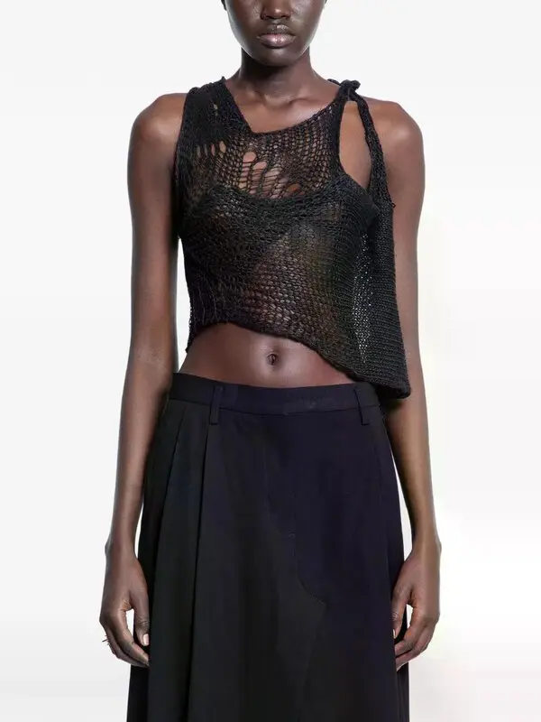 HALOS Open Knit Tank Top
