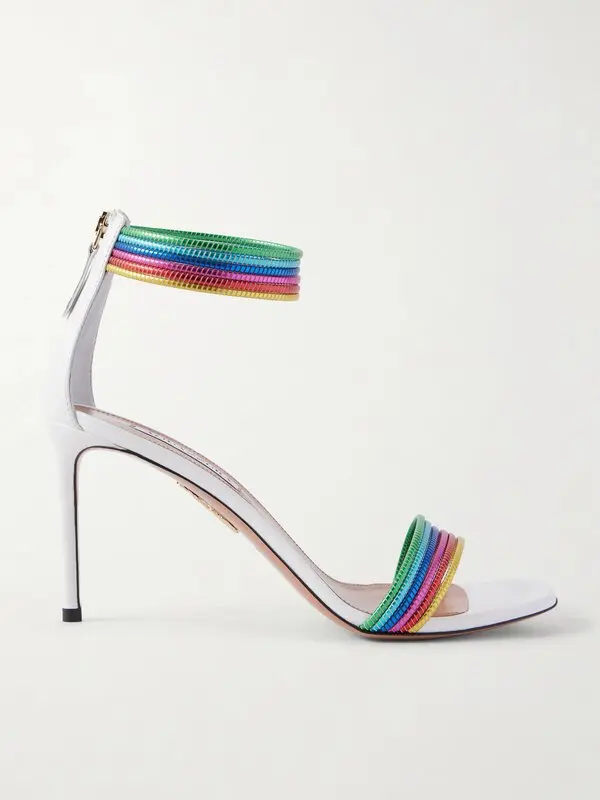 AQUAZZURA Sway' 85 Metallic Sandals