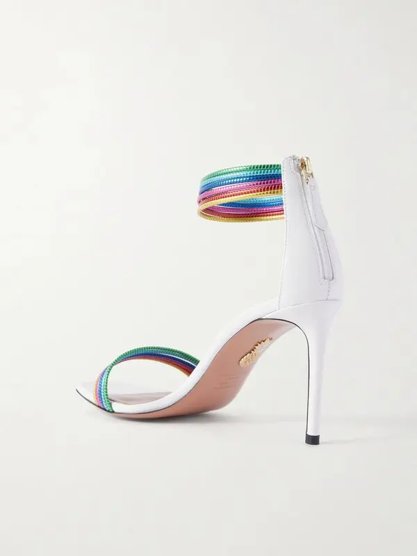 AQUAZZURA Sway' 85 Metallic Sandals