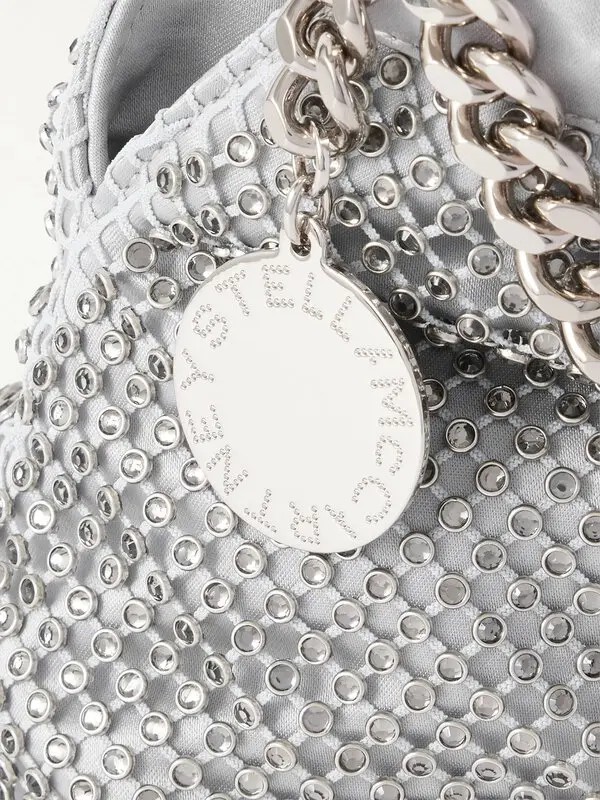 Stella McCartney Falabella Mini Crystal And Mesh Drawstring Bag