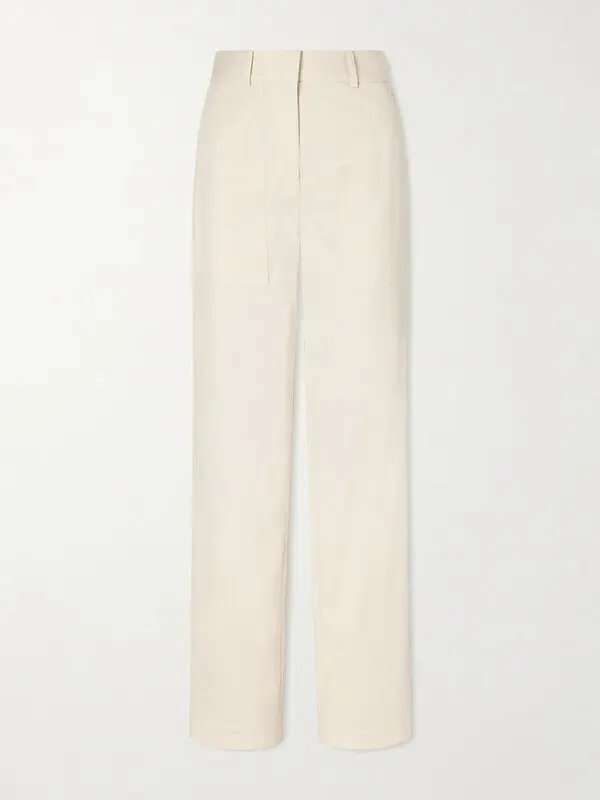 JOSEPH Jaber Cotton-blend Straight-leg Trousers