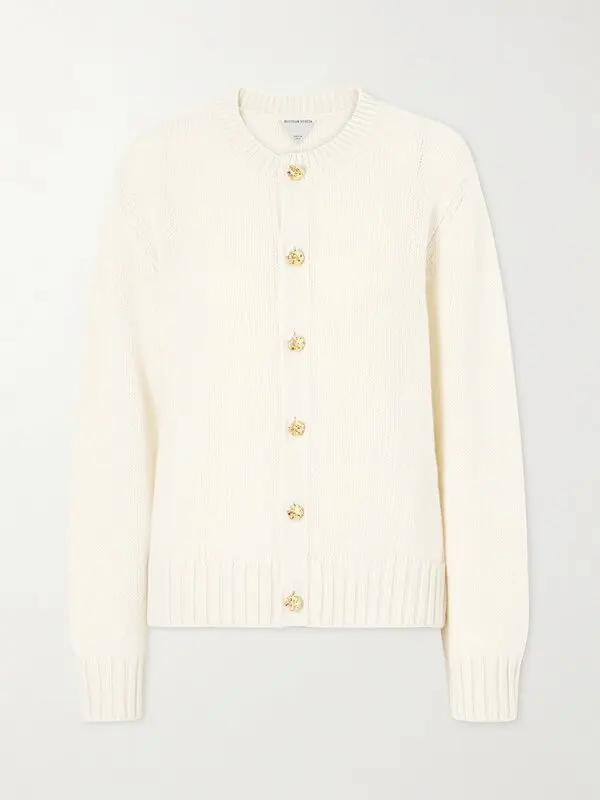 Bottega Veneta Cashmere Cardigan With Sculptural Buttons