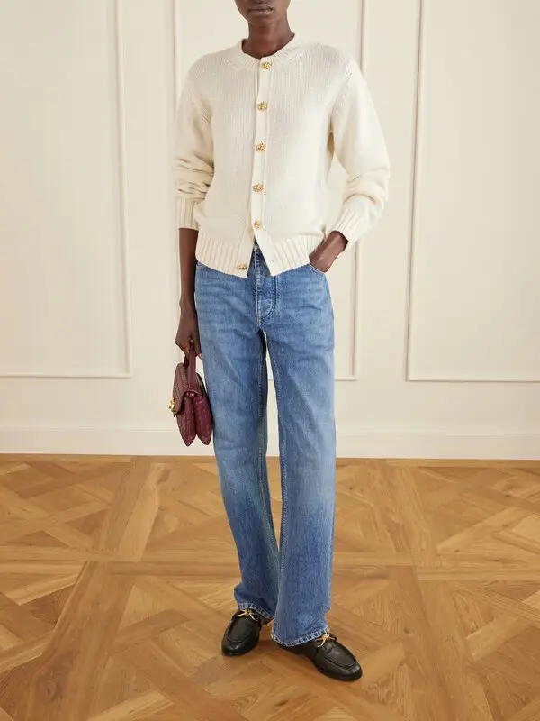 Bottega Veneta Cashmere Cardigan With Sculptural Buttons