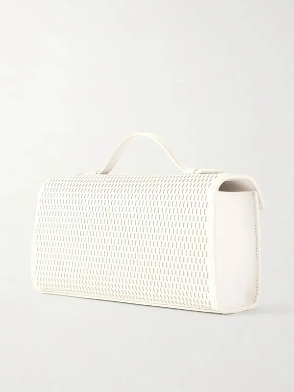 Savette Symmetry Laser-cut Leather Clutch