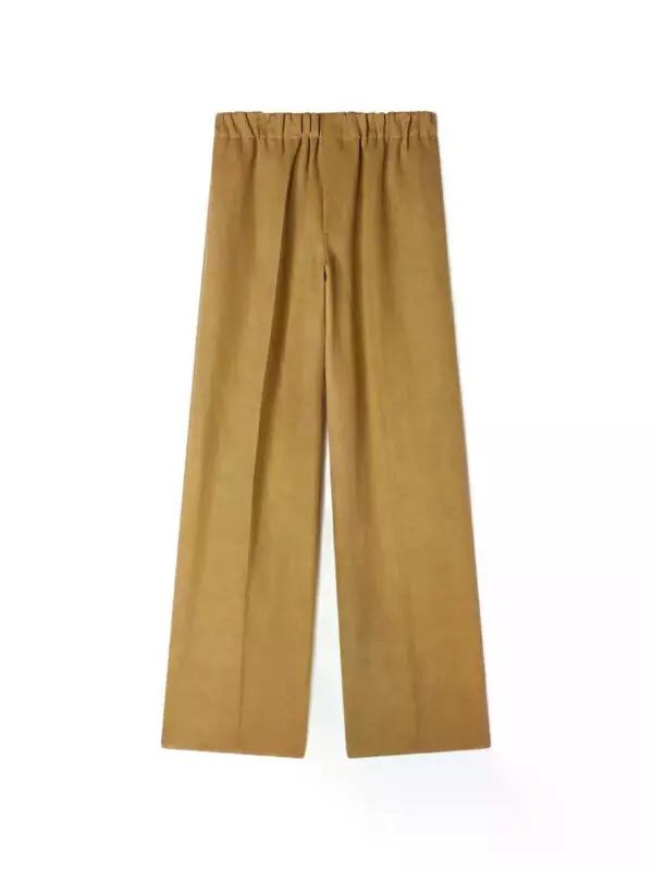 Sandro Wide-leg Elasticated Linen Trousers