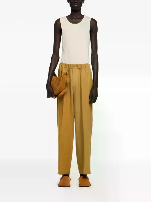 Sandro Wide-leg Elasticated Linen Trousers