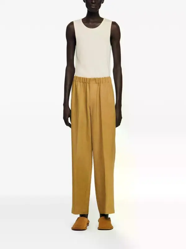 Sandro Wide-leg Elasticated Linen Trousers