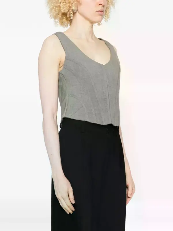Giuseppe Di Morabito Paneled U-neck Sleeveless Top