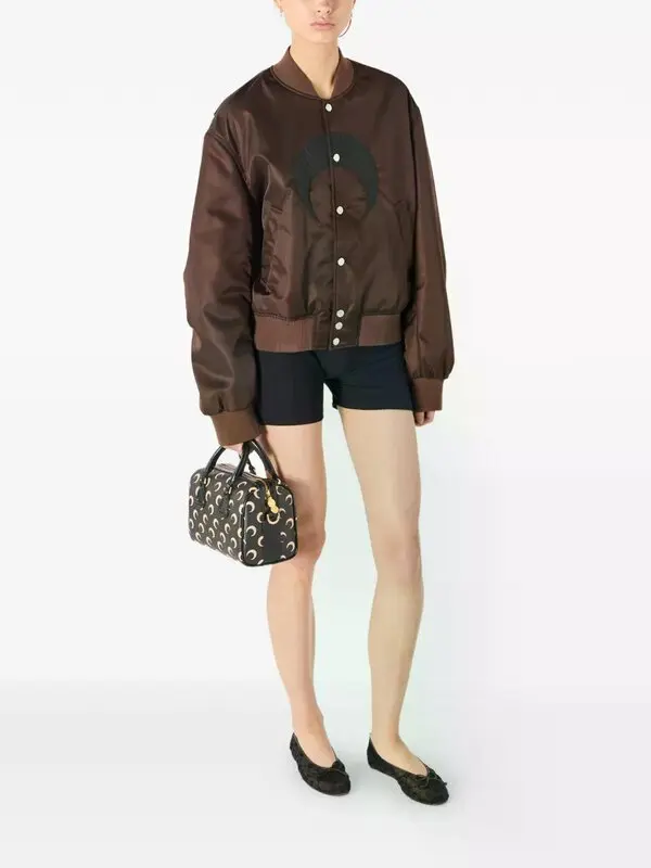MARINE SERRE Moon Print Buttoned Bomber Jacket