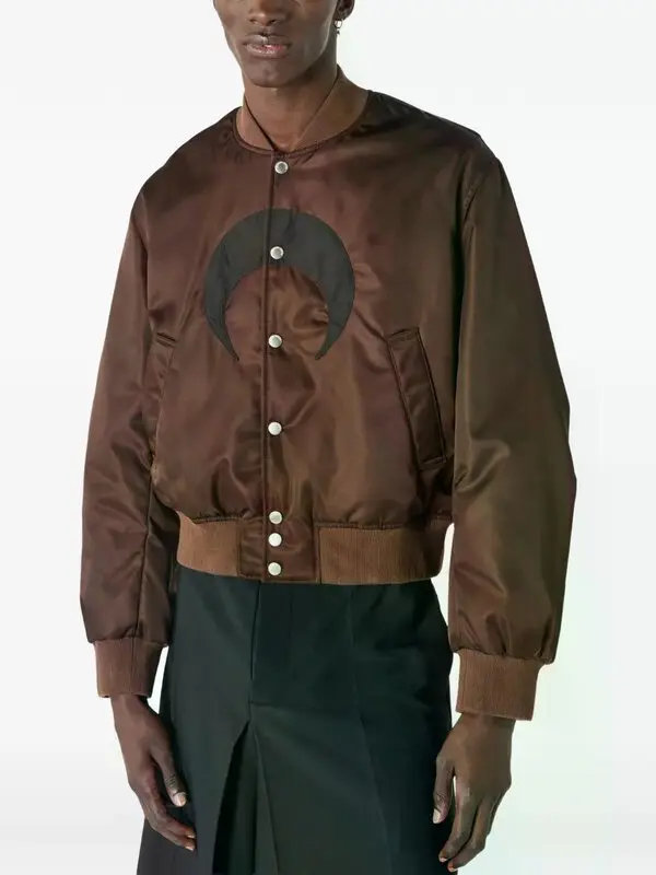 MARINE SERRE Moon Print Buttoned Bomber Jacket