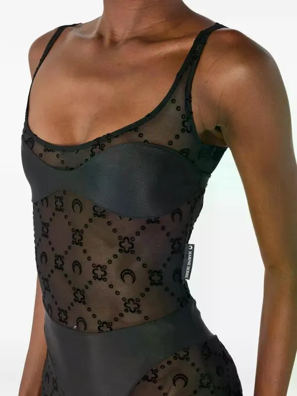 MARINE SERRE Moonogram Mesh Catsuit